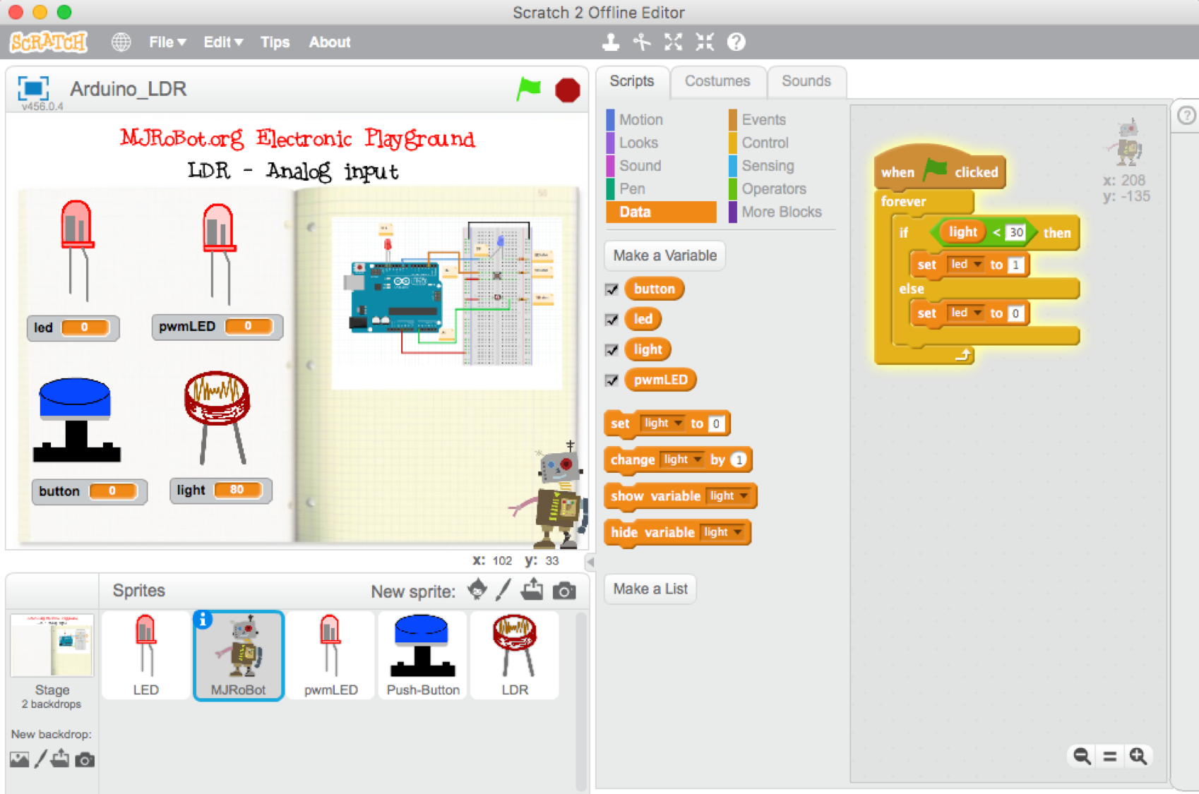 Aprendendo eletrônica com o Arduino e a linguagem Scratch 2.0